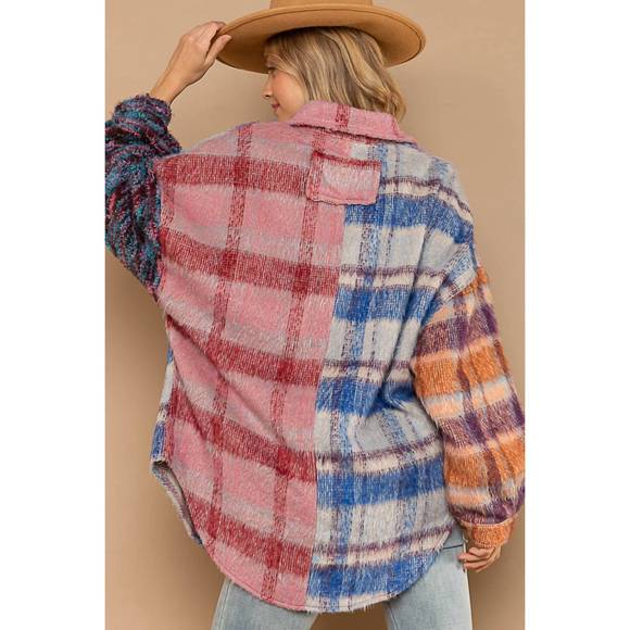 POL | Jackets & Coats | New Pol Contrast Plaid Shacket In Multi ...